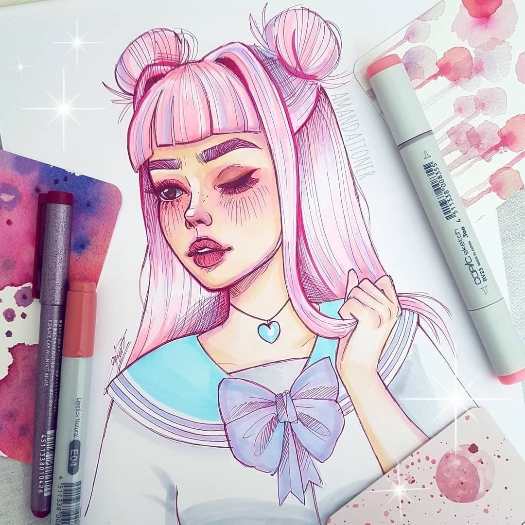 Мини рисунки для девочек - 49 фото