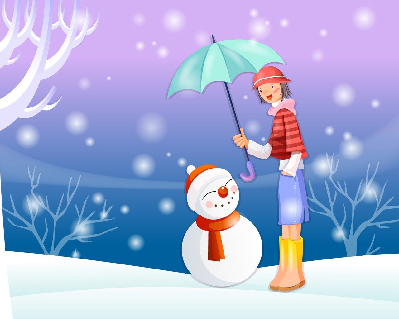 Картинки зима мультяшные - 66 фото